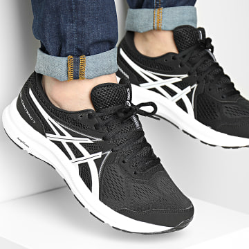 Asics - Baskets Gel Contend 7 1011B040 Black White ...