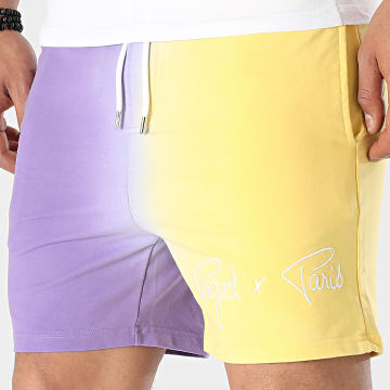 Project X Paris - Short Jogging 2240202 Jaune Violet ...
