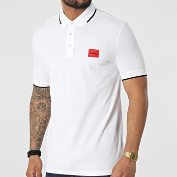 HUGO - Polo Manches Courtes 50467384 Blanc - LaBoutiqueOfficielle.com