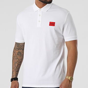 HUGO - Polo Manches Courtes 50466202 Blanc - LaBoutiqueOfficielle.com