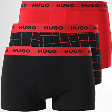 HUGO - Lot De 3 Boxers 50480170 Noir Rouge - LaBoutiqueOfficielle.com