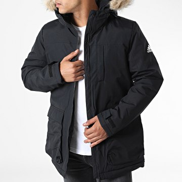 Adidas Sportswear - Parka Capuche Fourrure GT1699 Noir ...
