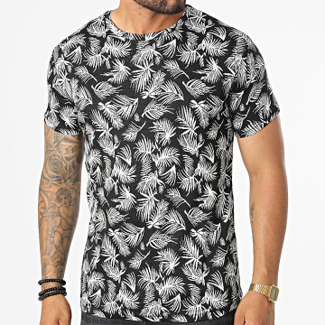 Classic Series - Tee Shirt LM458 Noir Blanc Floral ...