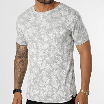 Classic Series - Tee Shirt LM458 Gris Blanc Floral ...