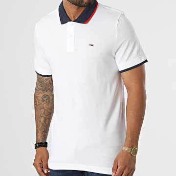 Tommy Jeans - Polo manica corta Regular Flag 5076 Bianco - Ryses