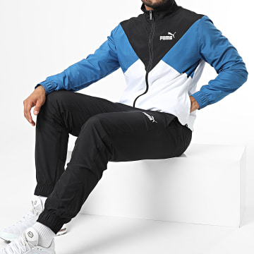 Puma - Ensemble Veste Zippée et Pantalon Jogging 670036 Noir Blanc Bleu ...