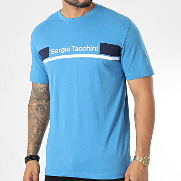 Sergio Tacchini - Tee Shirt Jared 39915 Bleu - LaBoutiqueOfficielle.com