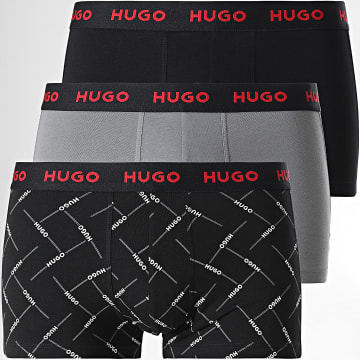 HUGO - Lot De 3 Boxers 50480170 Noir Gris - LaBoutiqueOfficielle.com