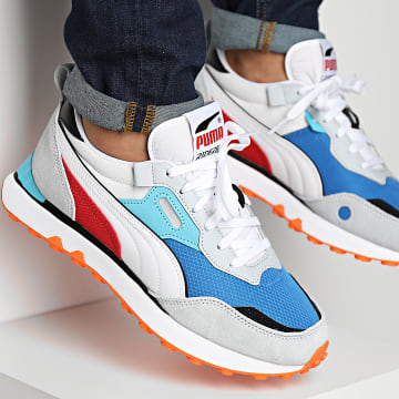 Puma - Baskets Rider FV 387672 Puma White Puma Royal ...