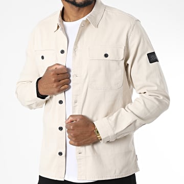 Jack And Jones - Surchemise Ben Beige - LaBoutiqueOfficielle.com