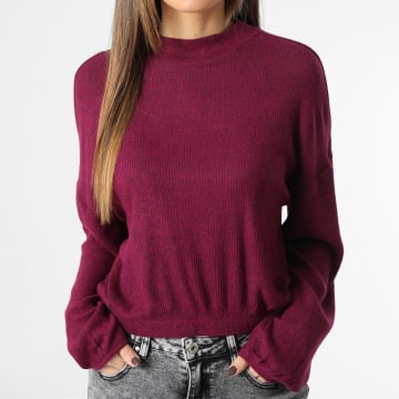 Only - Haut Crop Manches Longues Femme Lucca Violet ...