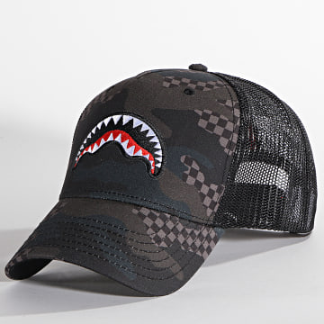 Sprayground - Casquette Trucker SP6629 Noir Gris Anthracite ...
