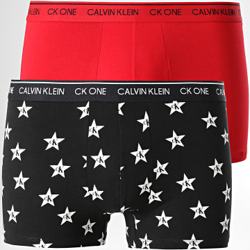 Calvin Klein - Lot De 2 Boxers NB2670A Noir Rouge ...