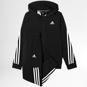 Adidas Sportswear - Ensemble De Survetement A Bandes Enfant Cotton ...