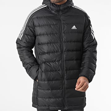 Adidas Performance - Essentials Down GH4604 Parka negra con capucha y ...