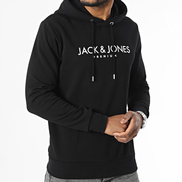 Jack And Jones - Sweat Capuche Jake Branding Noir ...