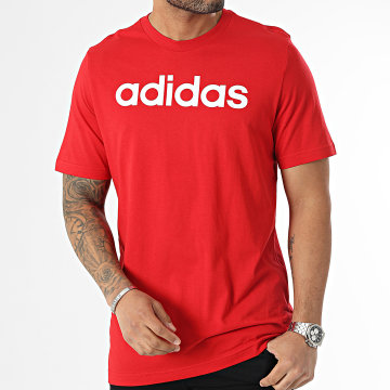 Adidas Originals - Tee Shirt Linear IC9278 Rouge - LaBoutiqueOfficielle.com