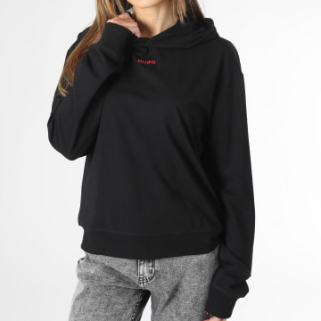 HUGO - Sweat Capuche Femme Shuffle Noir - LaBoutiqueOfficielle.com