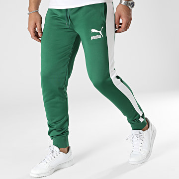 Puma - T7 Iconic Banded Jogging Pants 539485 Verde - Ryses