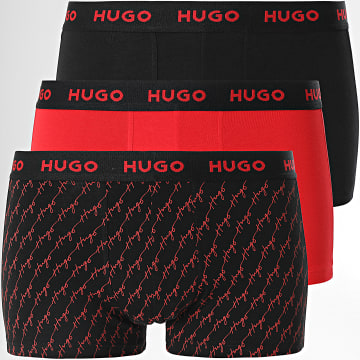HUGO - Lot De 3 Boxers 50480170 Noir Rouge - LaBoutiqueOfficielle.com