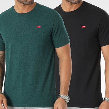 Levi's - Lot De 2 Tee Shirts 56605 Noir Vert - LaBoutiqueOfficielle.com