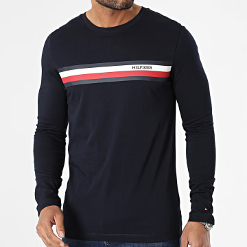 Tommy Hilfiger - Tee Shirt Manches Longues Rwb Monotype Chest Stripe ...