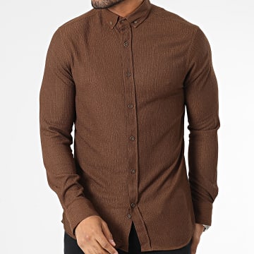 Classic Series - Chemise Manches Longues Marron - LaBoutiqueOfficielle.com