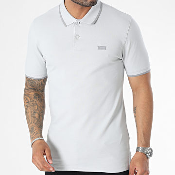 Levi's - Polo Manches Courtes Slim A4842 Gris Clair ...