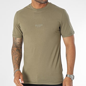 Guess - Tee Shirt Slim M2YI72-I3Z14 Vert Kaki - LaBoutiqueOfficielle.com