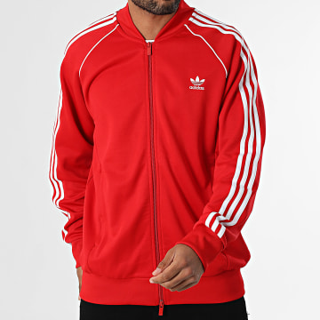 Adidas Originals - Veste Zippée A Bandes SST IL2494 Rouge ...