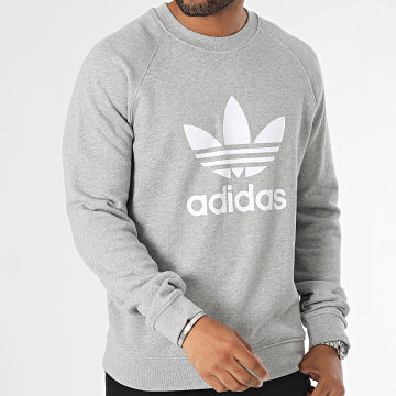 Adidas Originals - Sweat Crewneck Trefoil IM4501 Gris Chiné ...