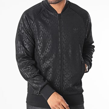 Adidas Originals - Veste Zippée A Bandes Mono IL5146 Noir ...
