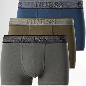 Guess - Set De 3 Boxers U3BG13-K6YW0 Azul Marino Verde Caqui Gris - Ryses