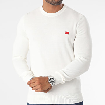 HUGO - Pull San Cassius 50475083 Blanc - LaBoutiqueOfficielle.com