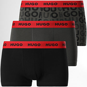 HUGO - Lot De 3 Boxers 50480170 Noir Gris Anthracite ...