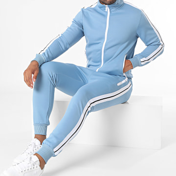 Zayne Paris - Ensemble De Survetement A Bandes Bleu Clair - LaBoutiqueOfficielle.com