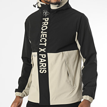 Project X Paris - Veste Zippée Capuche 2333120 Noir Beige ...