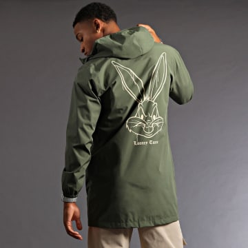 Looney Tunes - Angry Bugs Bunny Cortaviento con Capucha Caqui Verde ...