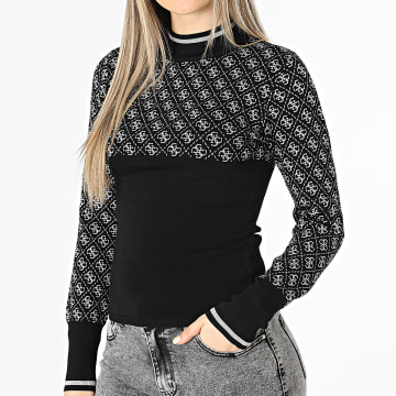 Guess - Pull Col Cheminée Femme W3BR81-Z37K0 Noir ...