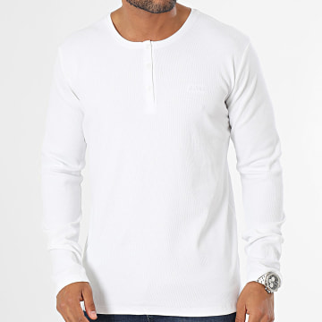 BOSS - Tee Shirt Manches Longues Cosy 50501782 Blanc ...