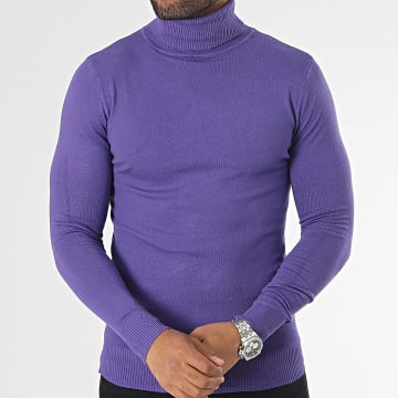 Classic Series - Pull Col Roulé Violet - LaBoutiqueOfficielle.com