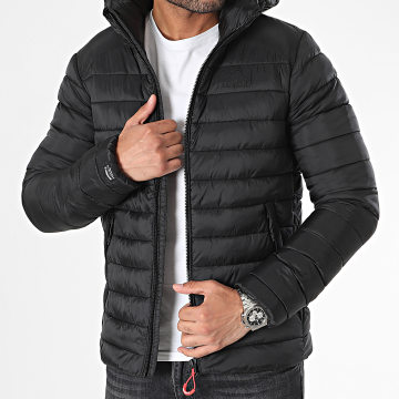 Superdry - Doudoune Capuche Fuji Sport M5011821A Noir ...