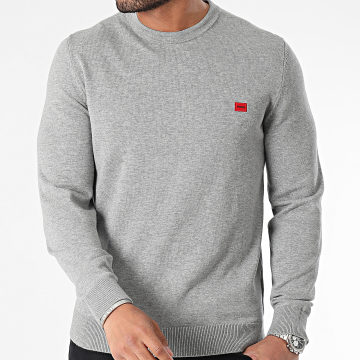 HUGO - Pull San Cassius 50475083 Gris Chiné - LaBoutiqueOfficielle.com