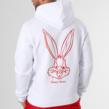 Looney Tunes - Sweat Capuche Angry Bugs Bunny Blanc Rouge ...
