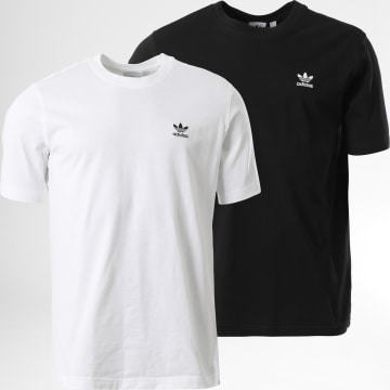 Adidas Originals - Lot De 2 Tee Shirts Essential IR9691 Noir Blanc ...