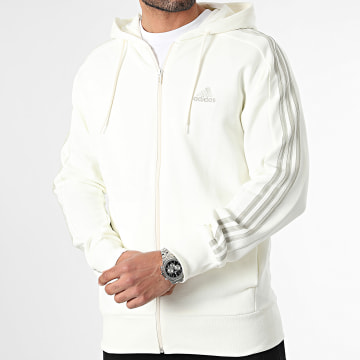 Adidas Sportswear - Veste Zippée Capuche A Bandes IS1373 Beige Clair ...