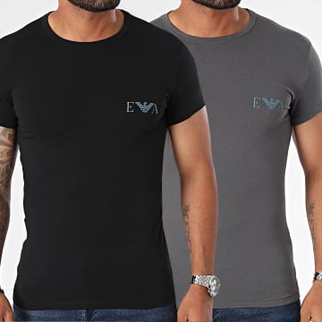 Emporio Armani - Lot De 2 Tee Shirts 111670-4F715 Noir Gris ...