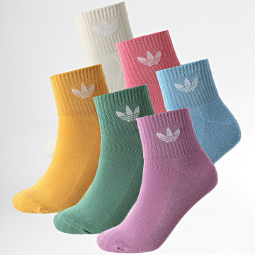 Adidas Originals - Lot De 6 Paires De Chaussettes IJ5628 Beige Rose ...