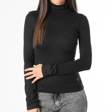Guess - Pull Col Roulé Femme W4BP14-KCGM2 Noir - LaBoutiqueOfficielle.com