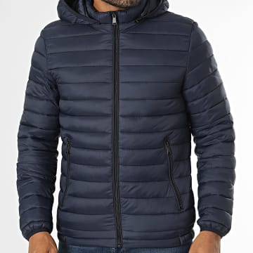 Kymaxx - Doudoune Capuche Bleu Marine - LaBoutiqueOfficielle.com